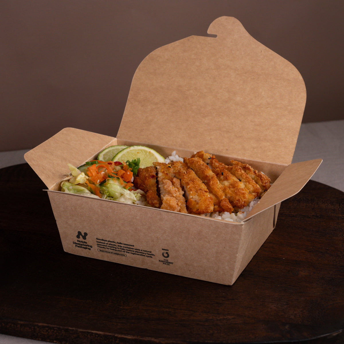 Notpla Medium takeaway box - with seaweed coating – Notpla Packaging
