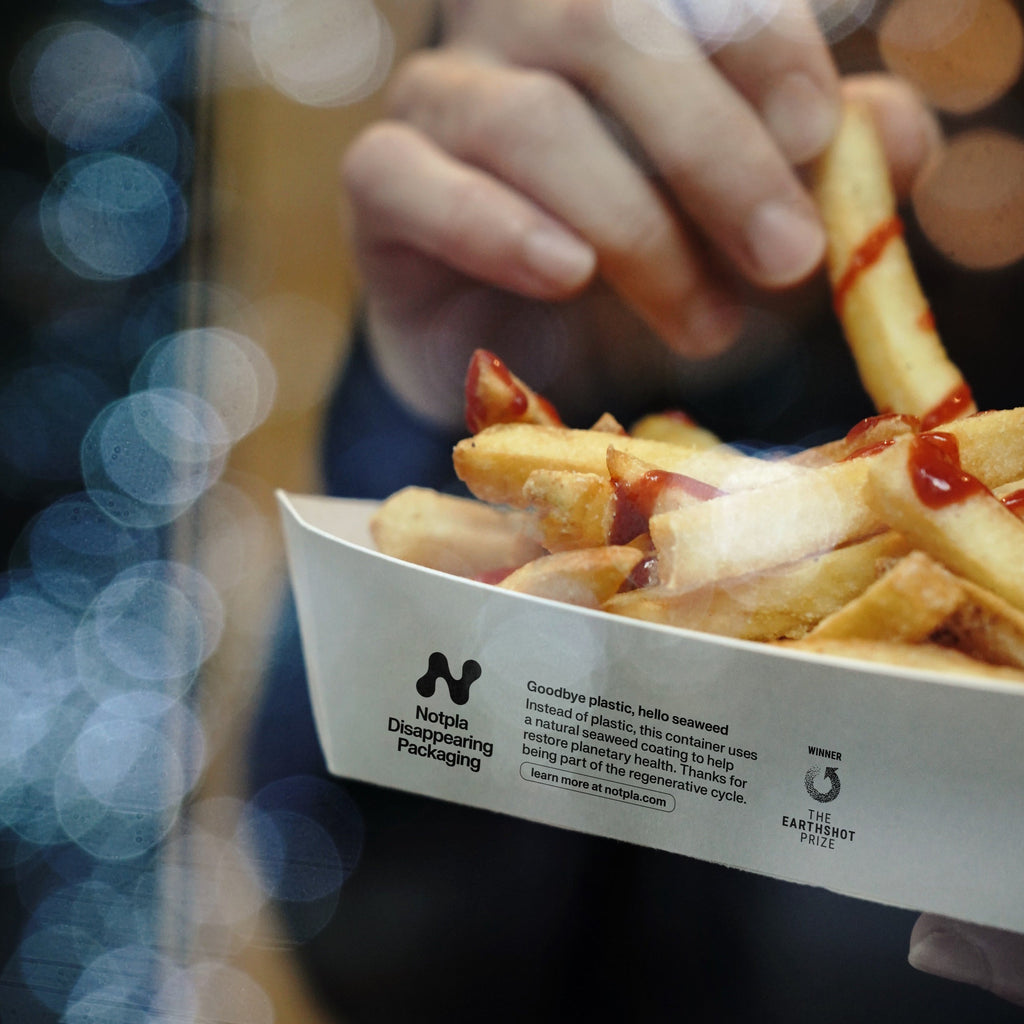 NOTPLA Rectangular Tray - with seaweed coating – Notpla Packaging