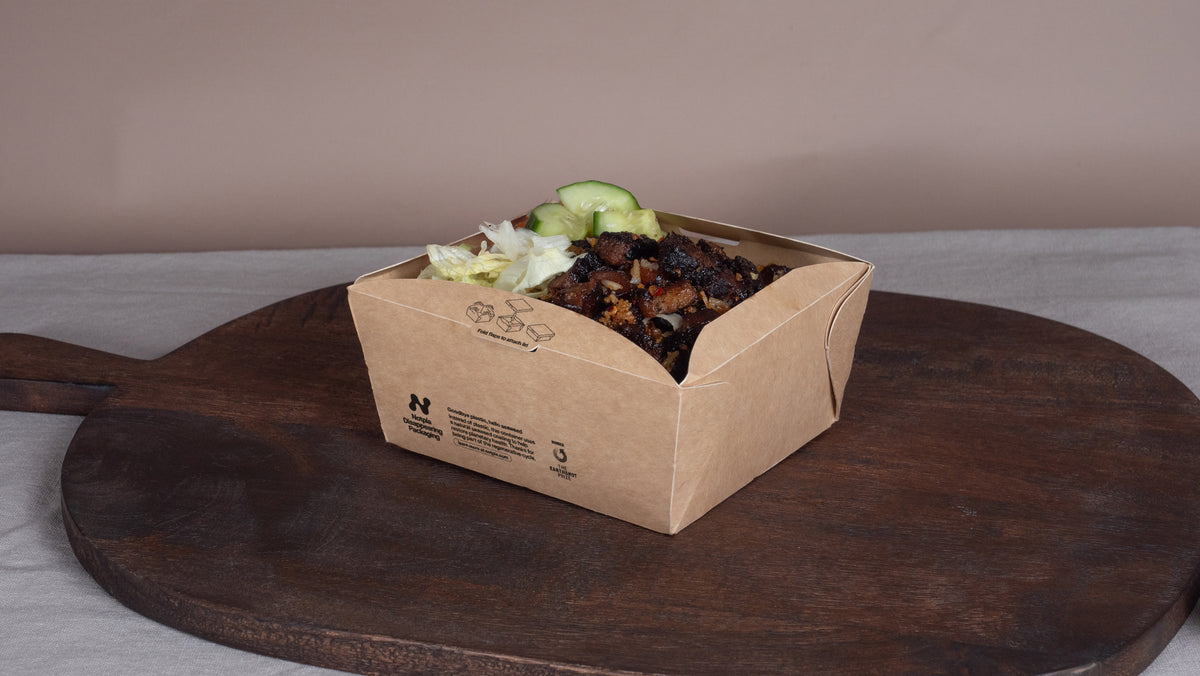 Notpla Compostable Clip & Close Food Box 800ml – Notpla Packaging