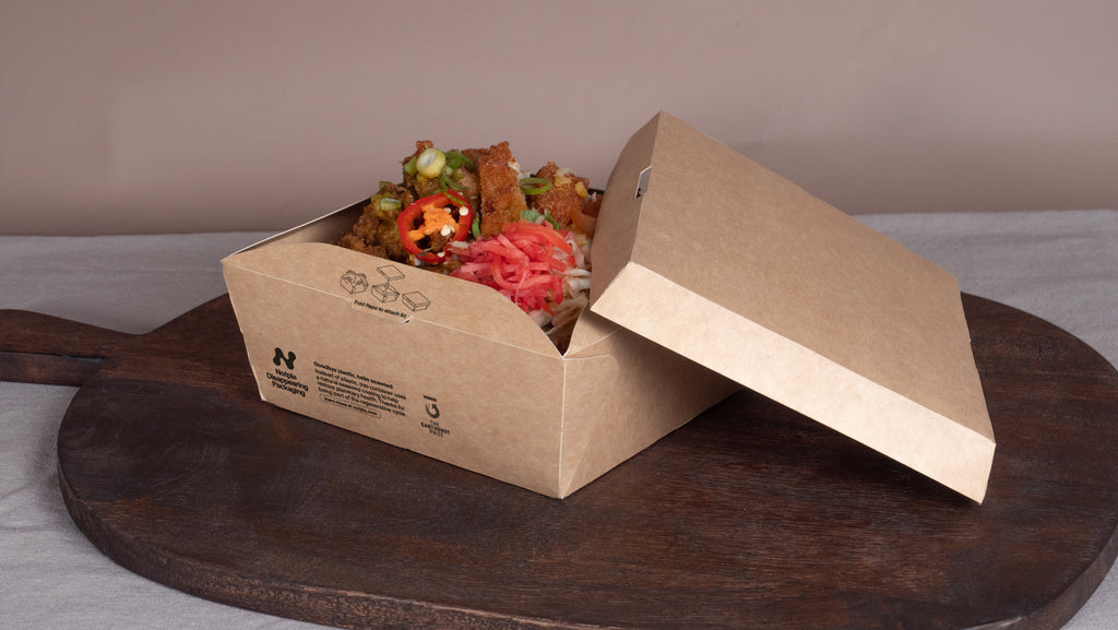 Notpla Compostable Clip & Close Food Box 1000ml – Notpla Packaging